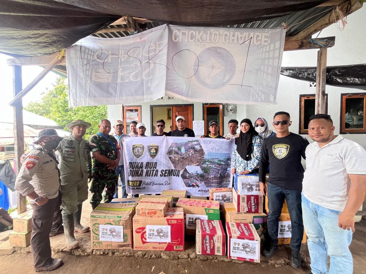 Peduli, Dregd Malut Salurkan Bantuan ke Korban Banjir